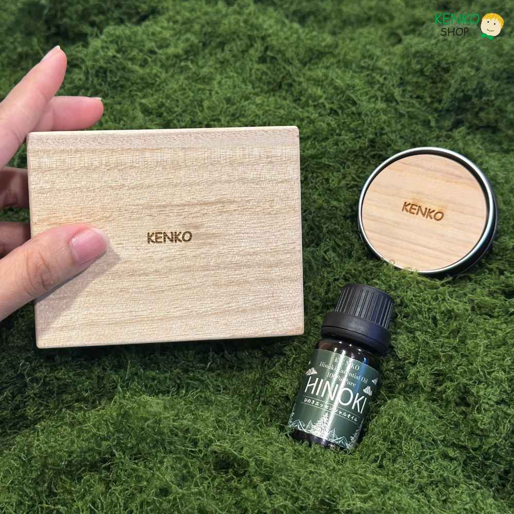 Hinoki KIRI Wood Box Aroma Set - Kenko Shop